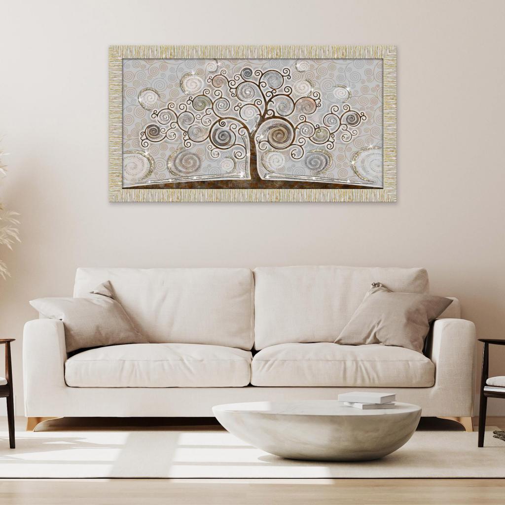 Quadro Moderno Camera da letto soggiorno con cornice GIOVY Bianca Oro ...